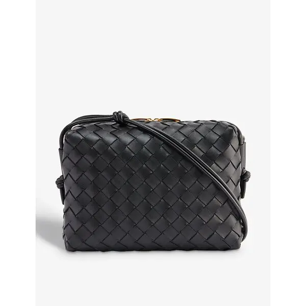Bottega Veneta Loop Leather Crossbody Bag - Black