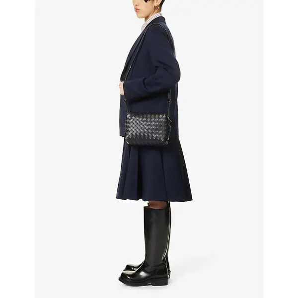 Bottega Veneta Loop Leather Crossbody Bag - Black
