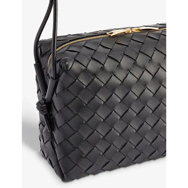 Bottega Veneta Loop Leather Crossbody Bag - Black