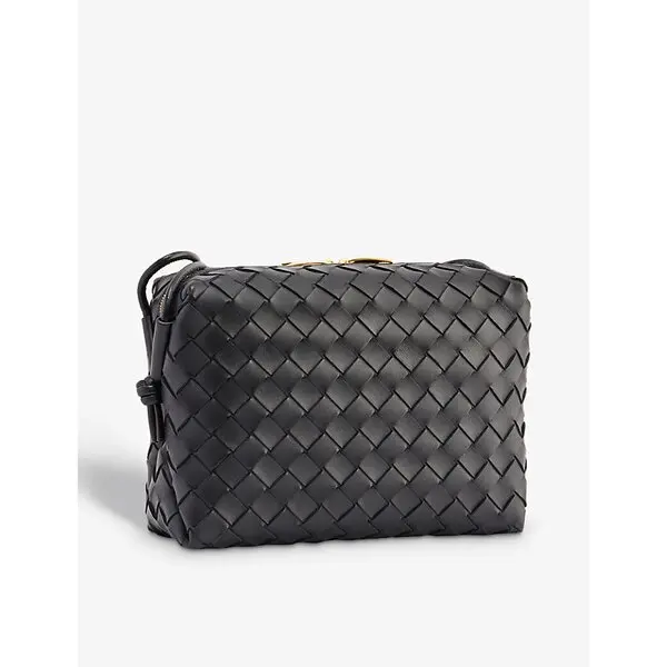 Bottega Veneta Loop Leather Crossbody Bag - Black
