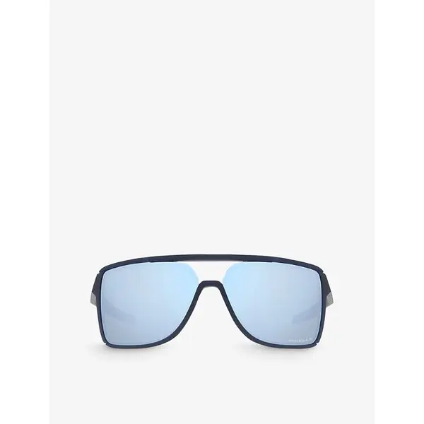 Oakley Oo9147 Castel Square-frame Sunglasses - Blue