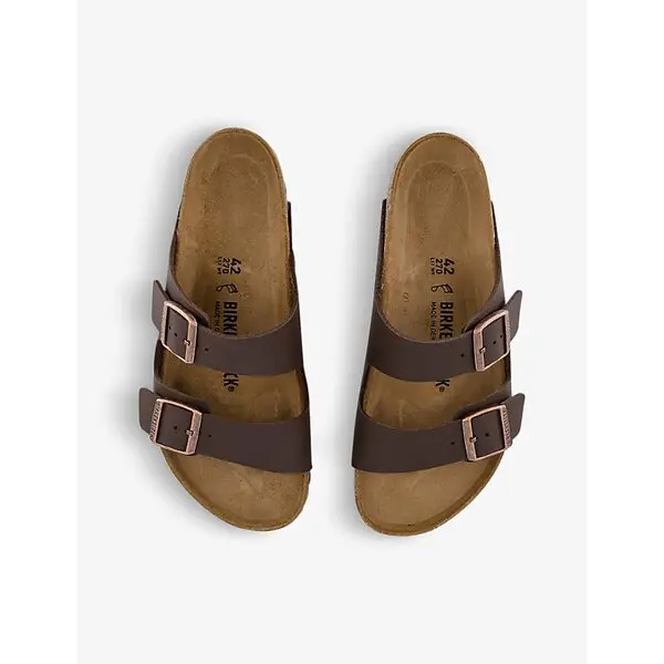 BIRKENSTOCK Arizona Double-strap Leather Sandals - Brown