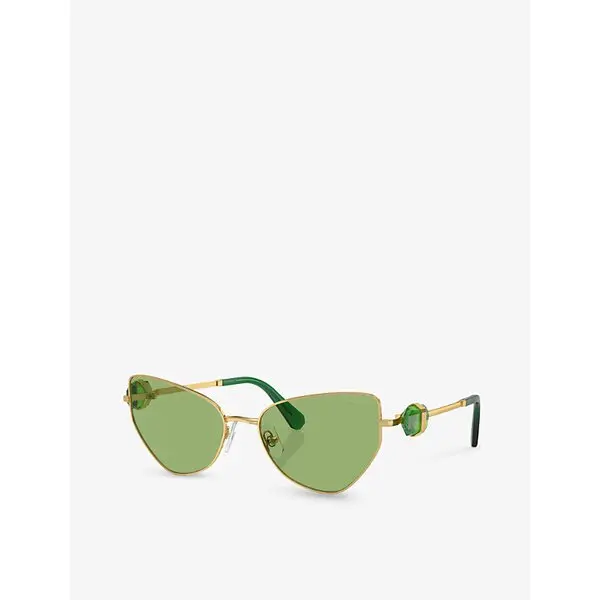 SWAROVSKI Sk7003 Irregular Sunglasses - Gold