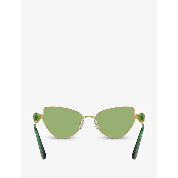 SWAROVSKI Sk7003 Irregular Sunglasses - Gold