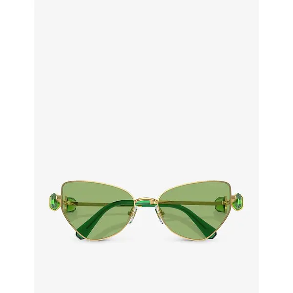 SWAROVSKI Sk7003 Irregular Sunglasses - Gold