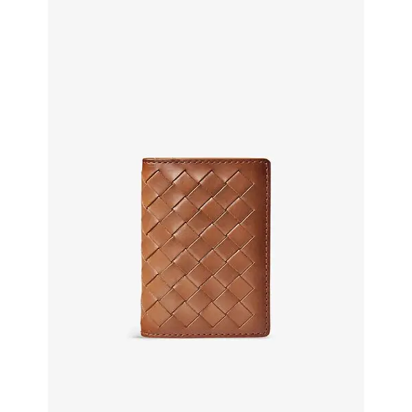 ASPINAL OF LONDON Double Fold Leather Card Holder - Latte