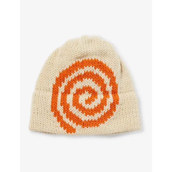 Bailey Goldberg Spiral-pattern Knitted Wool-blend Beanie