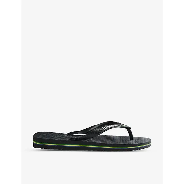 Havaianas Brasil Logo Flip-flops - Black/black