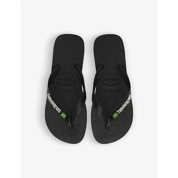 Havaianas Brasil Logo Flip-flops - Black/black