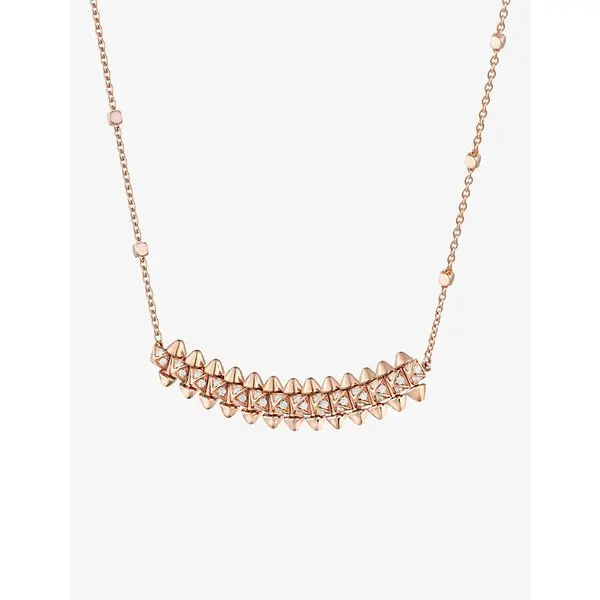 CARTIER Clash De 18ct Rose-gold And Diamond Pendant Necklace - Rose Gold