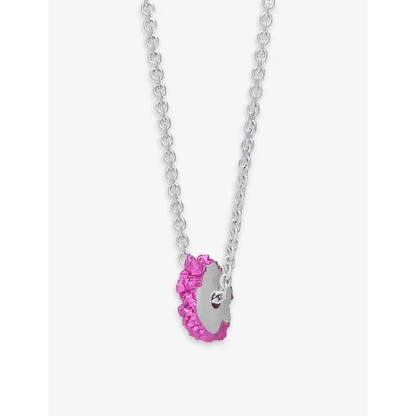 LA MAISON COUTURE The Rock Hound Wheel Pendant Necklace - Pink