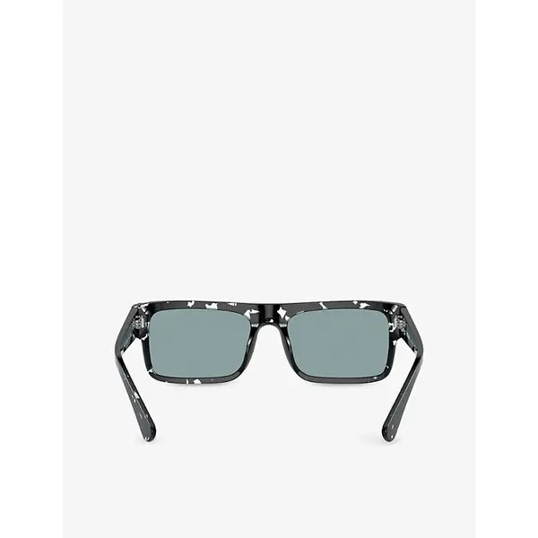 Prada Rectangle-frame Tortoiseshell Sunglasses - Black