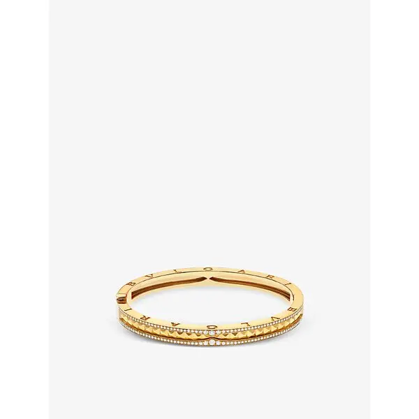 BVLGARI B.zero1 18ct Yellow-gold And Diamond Bangle Bracelet - Yellow Gold