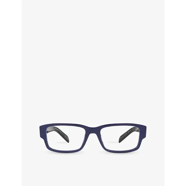 Prada Rectangle-frame Acetate Optical Glasses - Blue