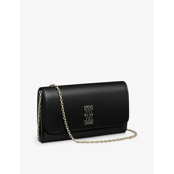 Cartier Brand-foiled Leather Wallet-on-chain