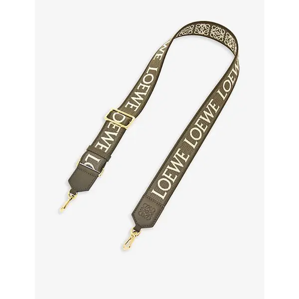 Loewe Anagram Loop Bag Strap - Dark Khaki Green