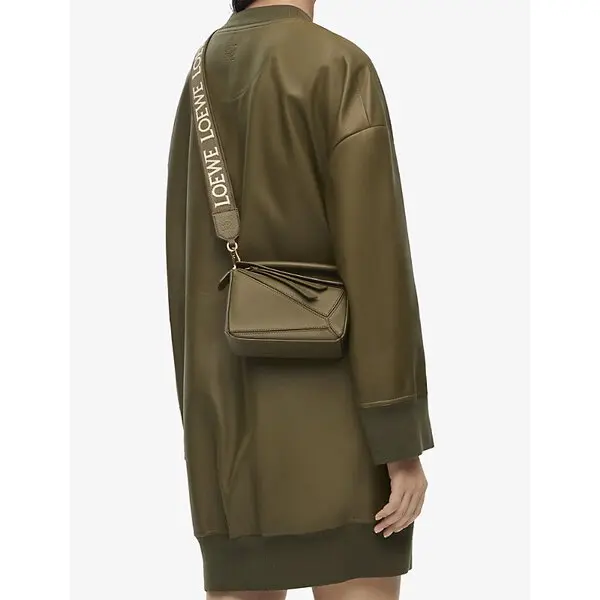 Loewe Anagram Loop Bag Strap - Dark Khaki Green