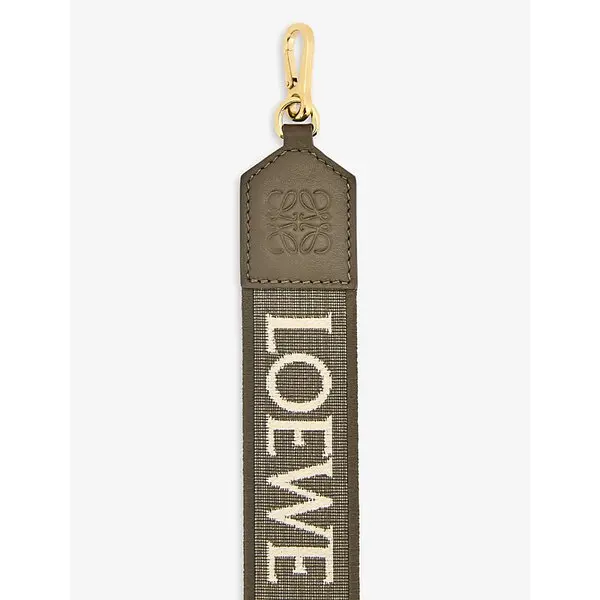 Loewe Anagram Loop Bag Strap - Dark Khaki Green