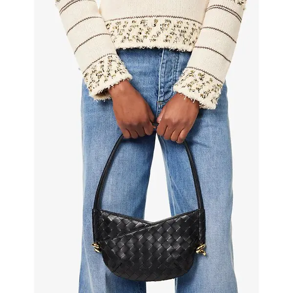 Bottega Veneta Knot Leather Shoulder Bag