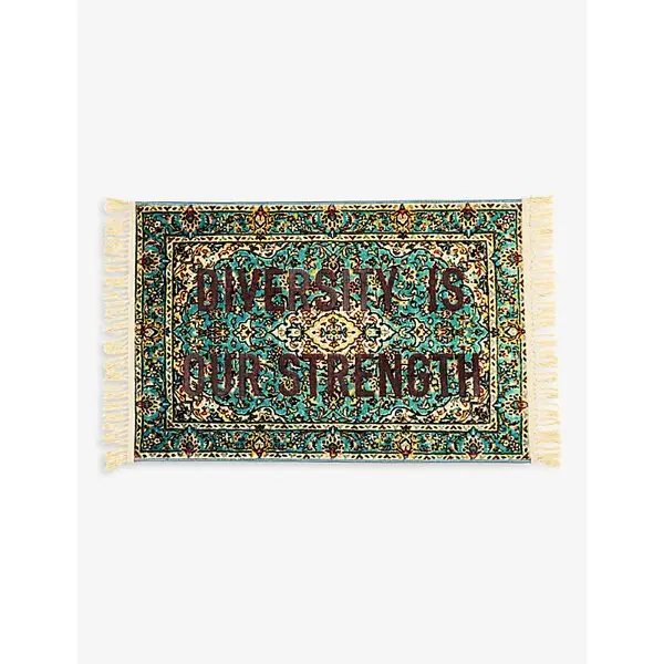 SELETTI Loredana Longo Diversity Is Our Strength Woven Rug 120cm X 80cm - One-color