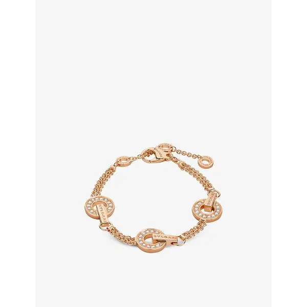 BVLGARI 18ct Yellow-gold And Mother Of Pearl Bracelet - Rose Gold