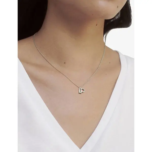 Monica Vinader P' Letter Pendant Necklace - Sterling Silver