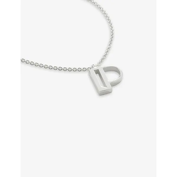Monica Vinader P' Letter Pendant Necklace - Sterling Silver