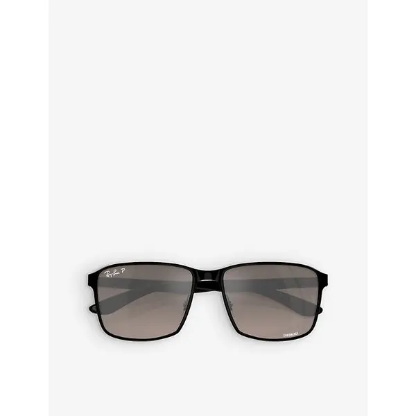 Ray-ban Chromance Square-frame Sunglasses - Black
