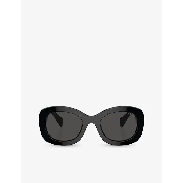 Prada Butterfly-frame Acetate Sunglasses - Black