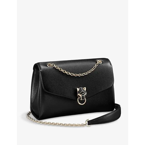 Cartier Panthère De Small Leather Cross-body Bag - Black