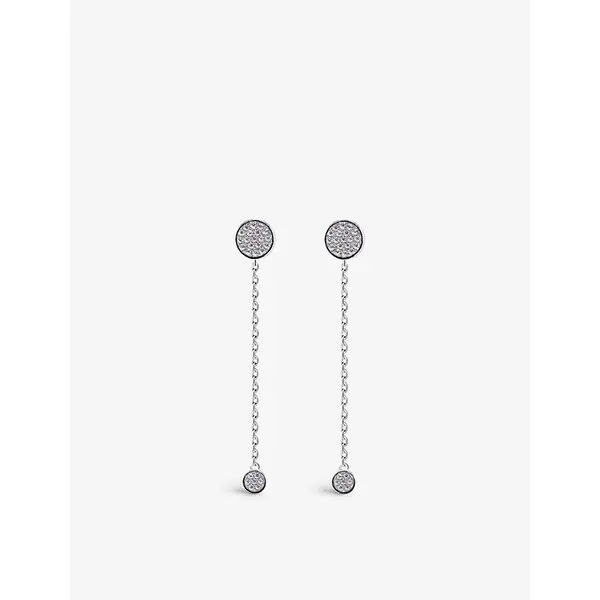 CARAT* LONDON Gala Stud And Chain Drop Earrings - Silver