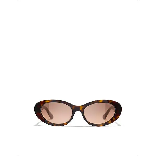 Chanel Ch5515 Oval Sunglasses - Brown