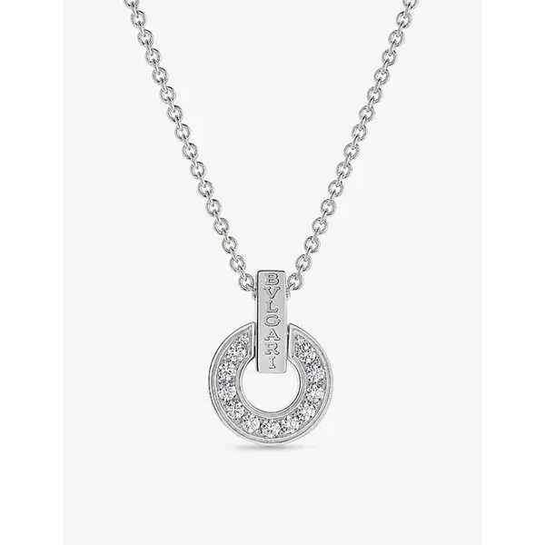 BVLGARI 18ct And 0.37ct Pavé Diamond Necklace - White Gold