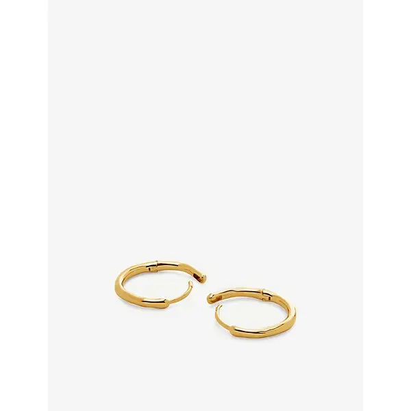 Monica Vinader Siren Muse Small Hoop Earrings In 18ct -plated Sterling Silver - Yellow Gold