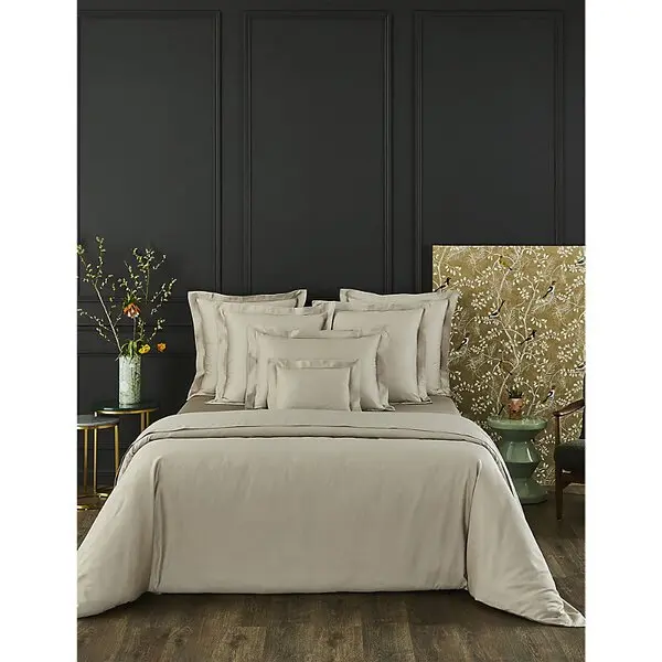 YVES DELORME Triomphe Cotton Flat Sheet 90cm X 190cm - Pierre