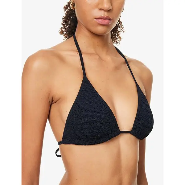 Hunza G Gina Crinkled-texture Bikini Set - Black/dtm