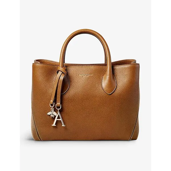 ASPINAL OF LONDON Medium Leather Tote Bag - Tan
