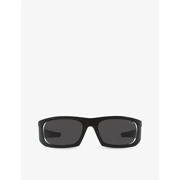Prada Wrap-around Sunglasses - Black