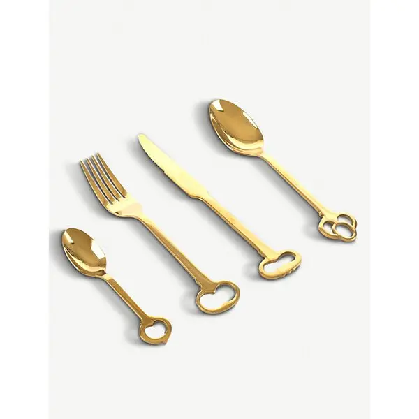 SELETTI Keytlery Gold-toned Stainless Steel Cutlery 24-piece Set - One-color