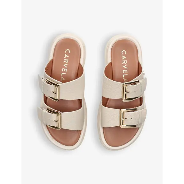 Carvela Pavilion Buckle-strap Leather Sandals - Bone