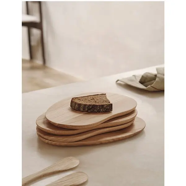 FERM LIVING Cairn Wooden Cutting Boards Set Of Three - Oak
