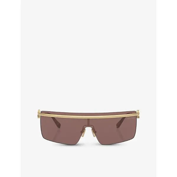 Miu Miu Mu 50zs Irregular Sunglasses - Gold