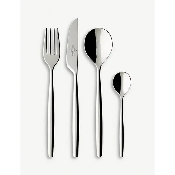 VILLEROY & BOCH Metrochic 24 Piece Stainless Steel Cutlery Set - Silver