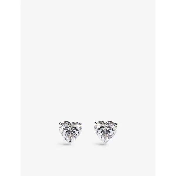 CARAT* LONDON Camden Heart Stud Earrings - Silver