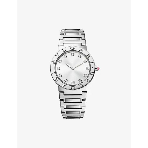 BVLGARI And Diamond Quartz Watch - Stainless Steel