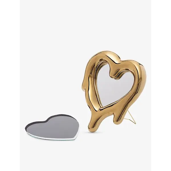 SELETTI Melted Heart Porcelain Mirror And Photo Frame 35cm