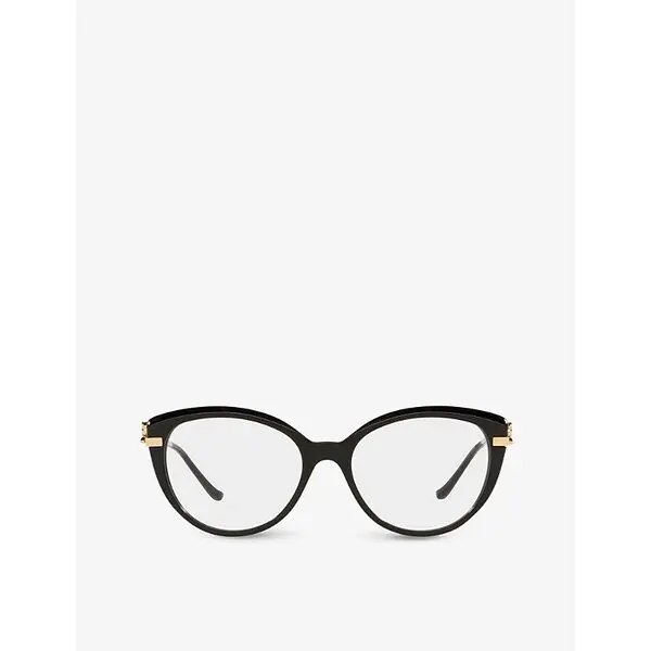 CARTIER Ct0283o Acetate And Metal Cat-eye Frame Glasses - Black Gold