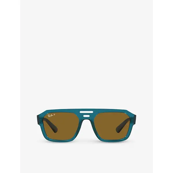 Ray-ban Corrigan Rectangle-frame Sunglasses - Blue