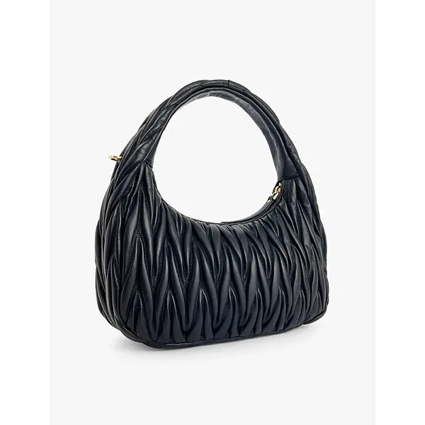 Miu Miu Matelassé Logo-plaque Leather Top-handle Bag