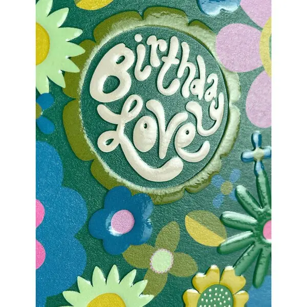 RASPBERRY BLOSSOM Birthday Love' Greetings Card 18cm X 13cm